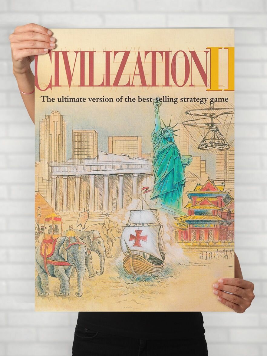 Плакат на стену для интерьера Цивилизация (Sid Meier Civilization 6) - Постер по игре формата A1 (61x84 см)