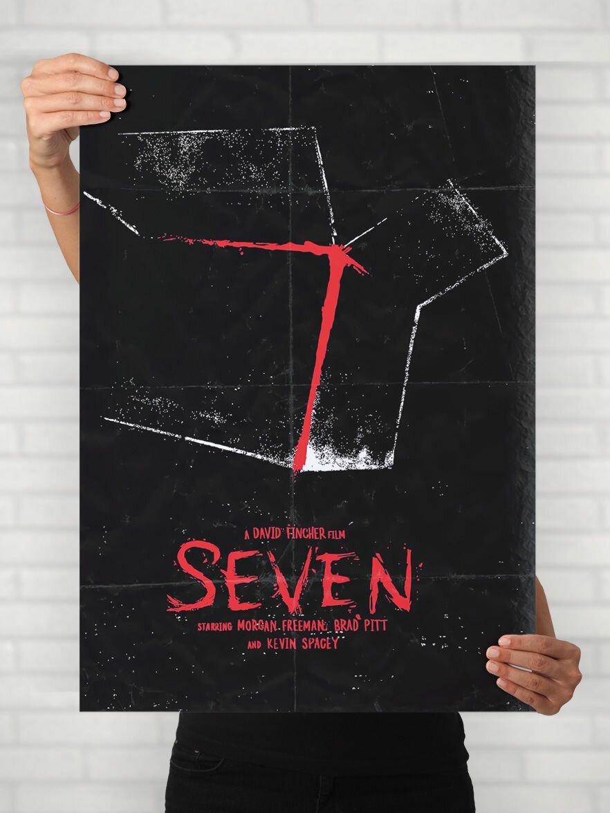 Плакат на стену для интерьера Семь (Se7en 7) - Постер по фильму кино формата А1 (60x84 см)