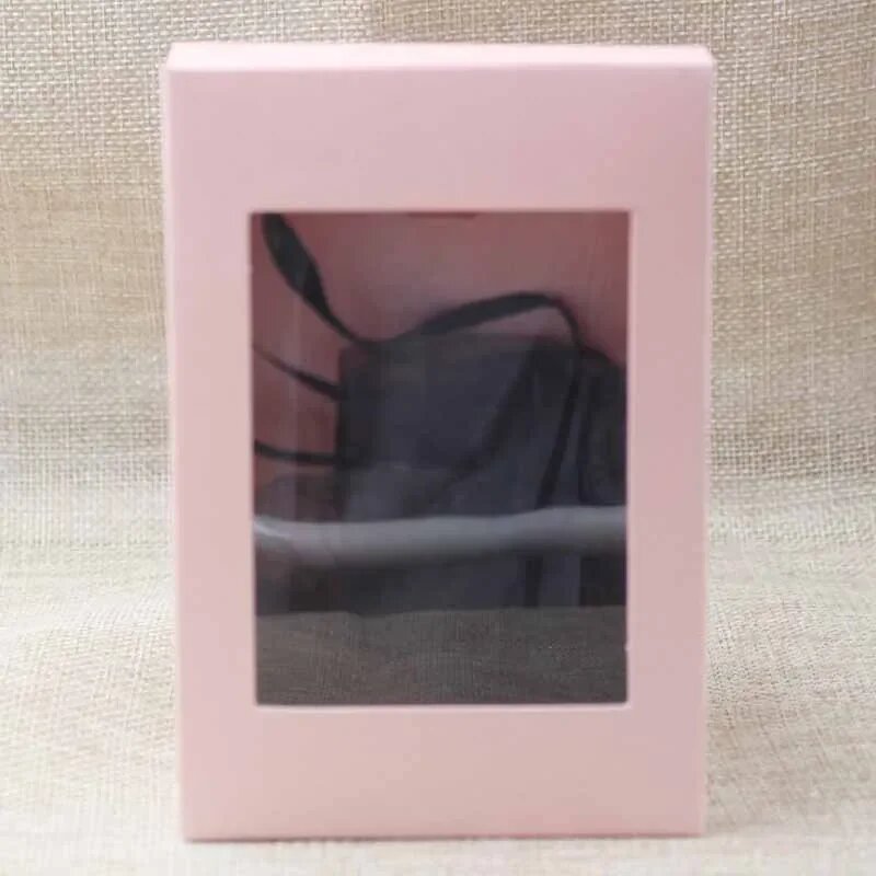 Розовая подарочная коробка с окошком, 20pcs
