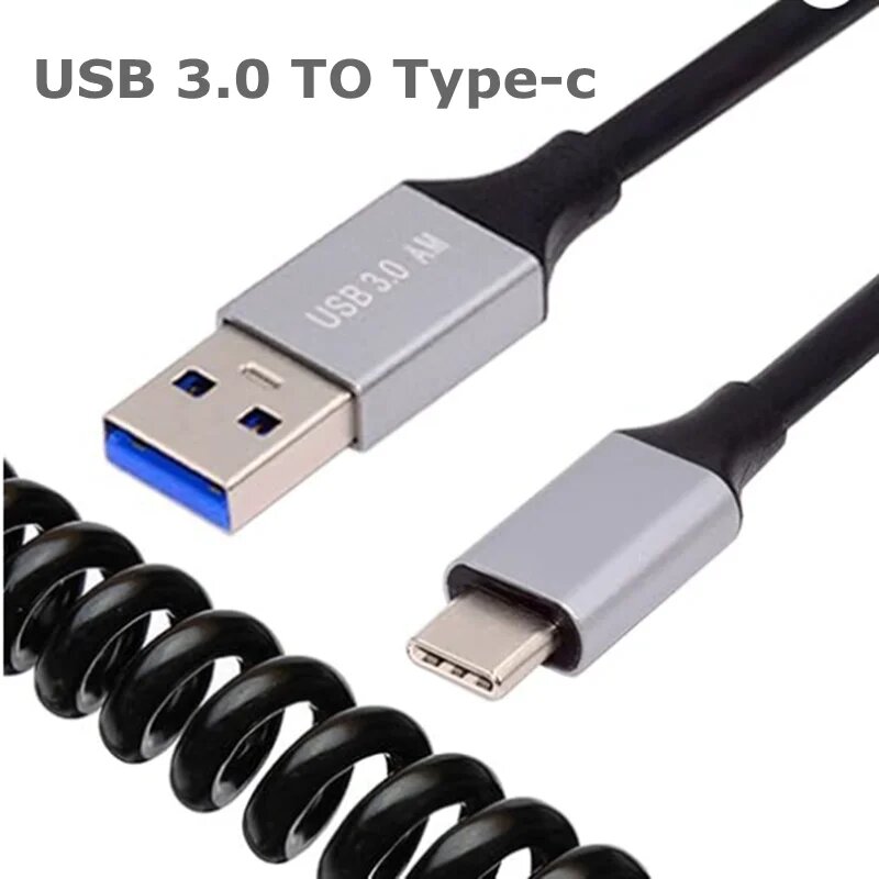 AXONUS Спиральный кабель USB 3.0 Type A Type B Type C Micro B 100 см 3