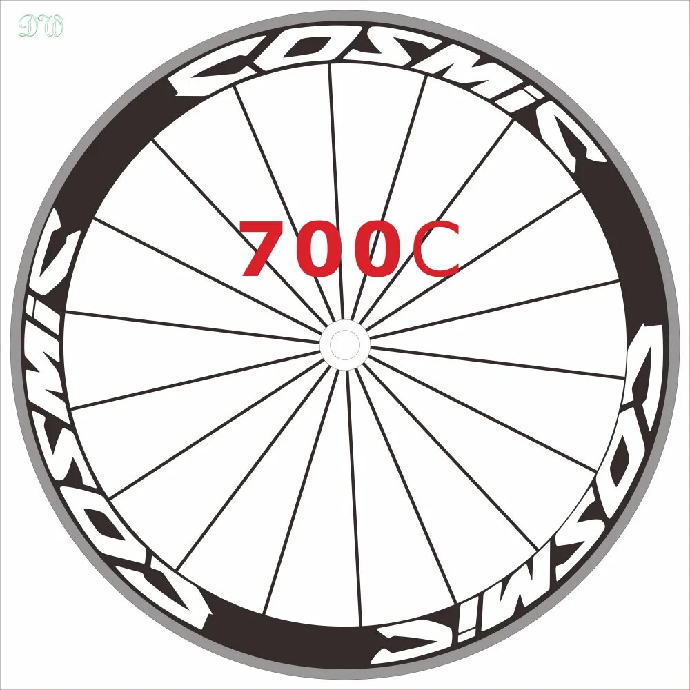 Наклейки на обод колеса 700c, 2 шт, серый (30mm)
