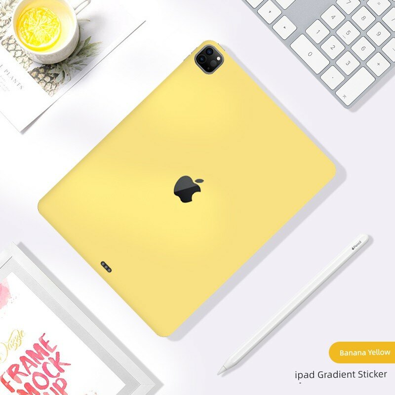 IPad Air 2025 11 дюймов Защитная пленка с полным покрытием и рамкой, цвет Бананово-желтый
