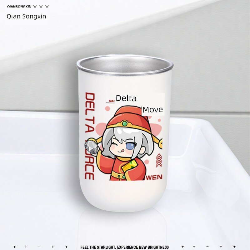 Официальный кружка из нержавеющей стали Delta Operation Bee Medic Harz Claw для зубной щетки и ополаскивателя, белый,