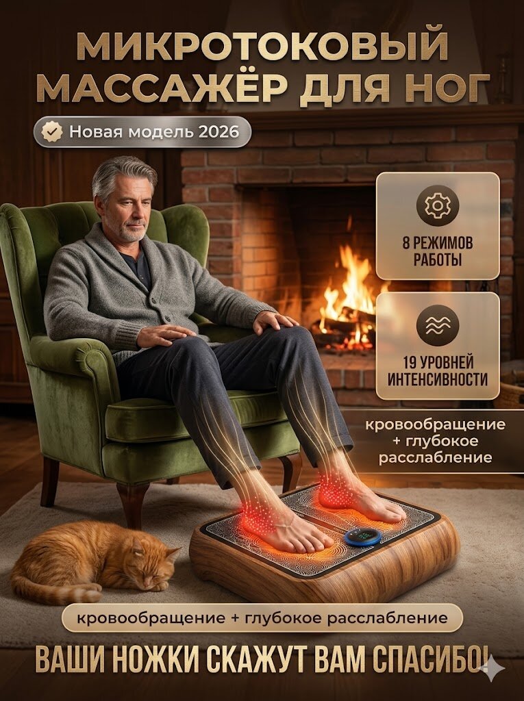 Тренажёр-миостимулятор EMS Foot Massager для стоп, массажер для ног