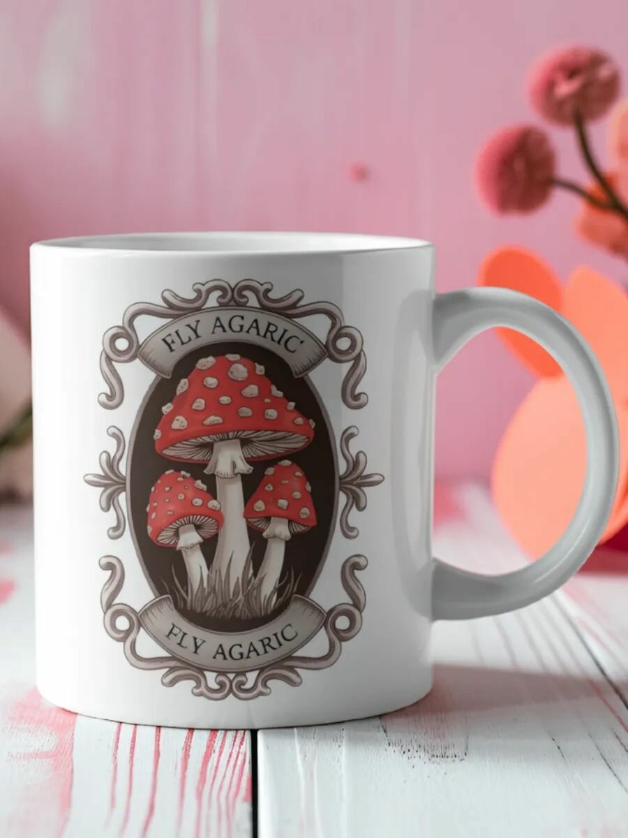 Кружка Мухоморы Fly Agaric, керамическая, 330 мл