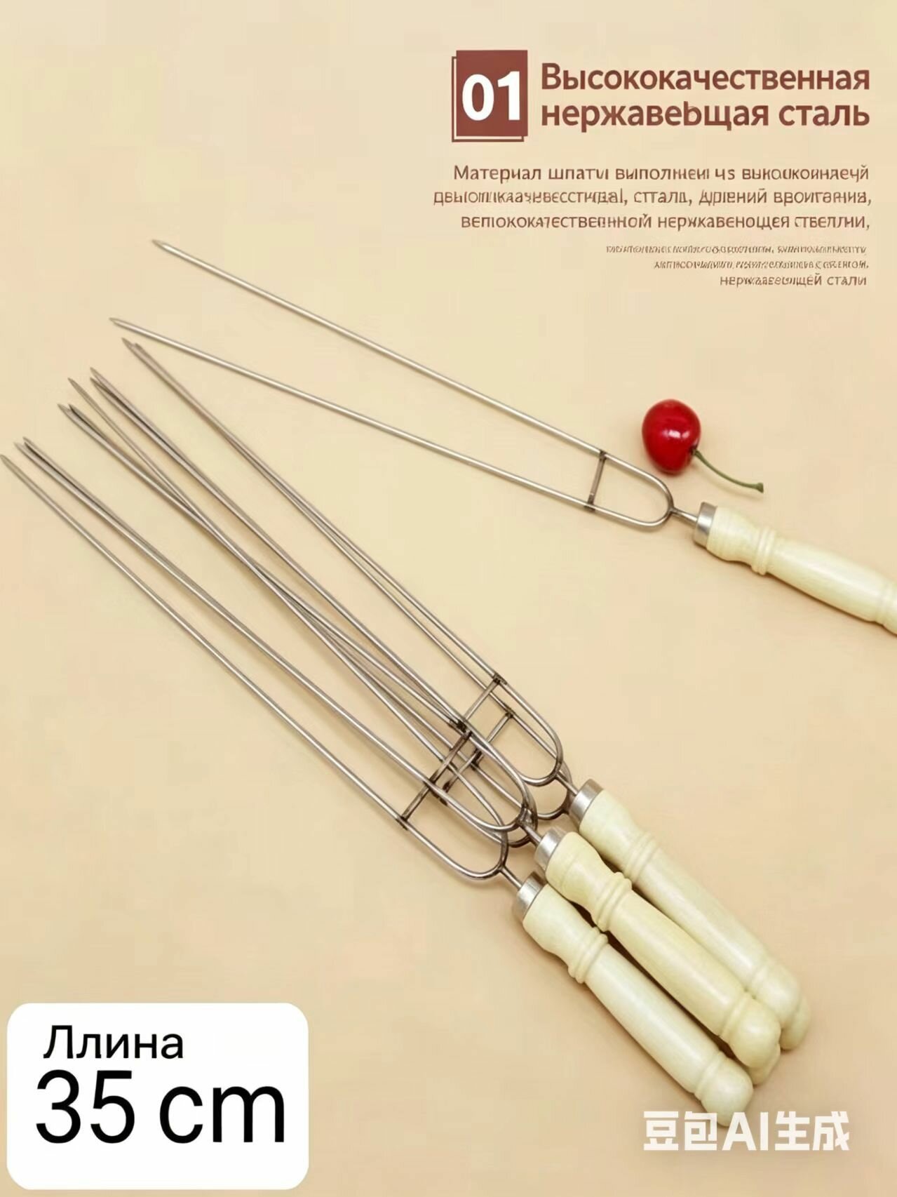 Шампур 42 см, 5 шт