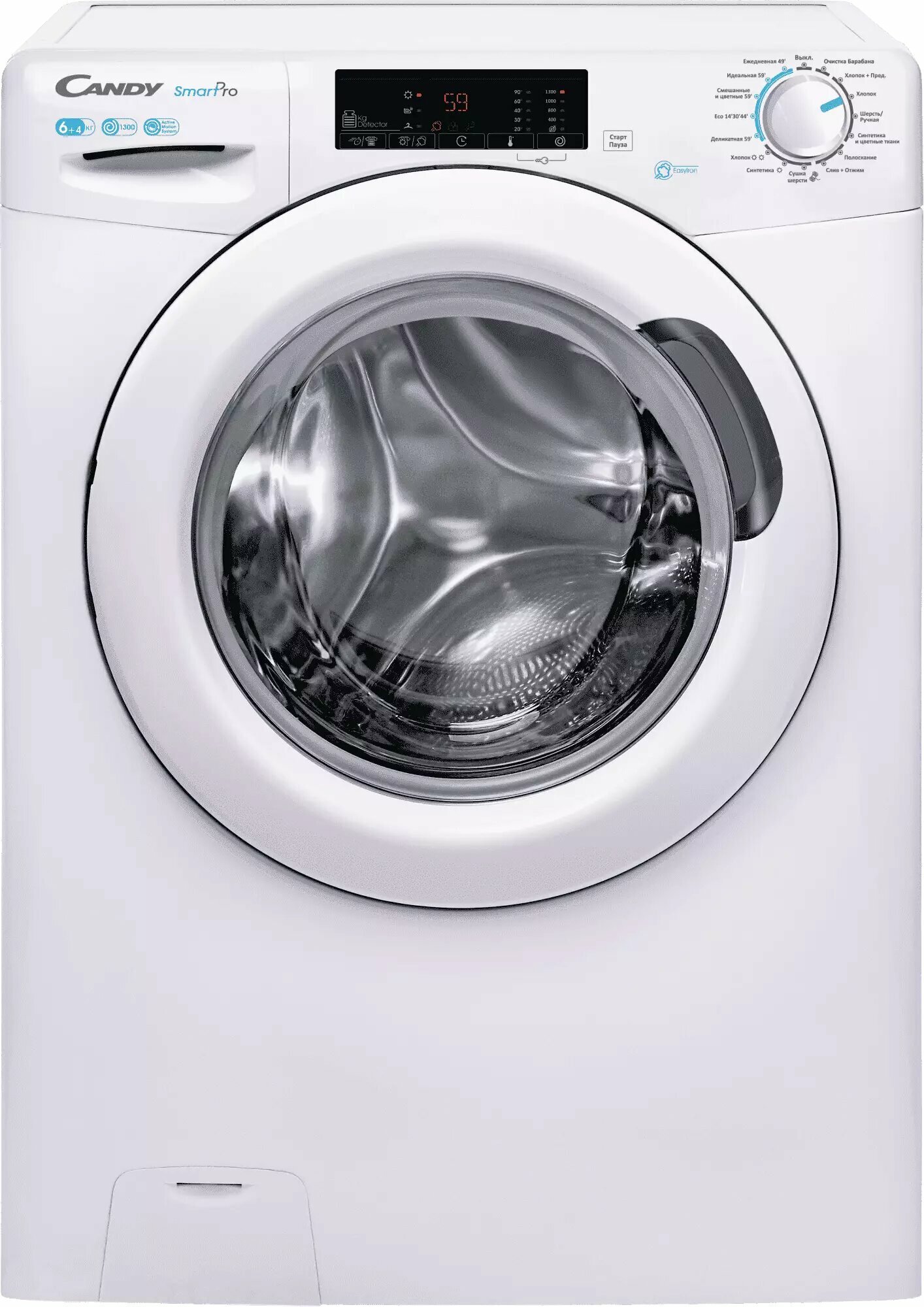 Стиральная машина с сушкой CANDY Smart Pro CSOW4 1364T/2-07, 6 кг, белая, сушка на 4 кг