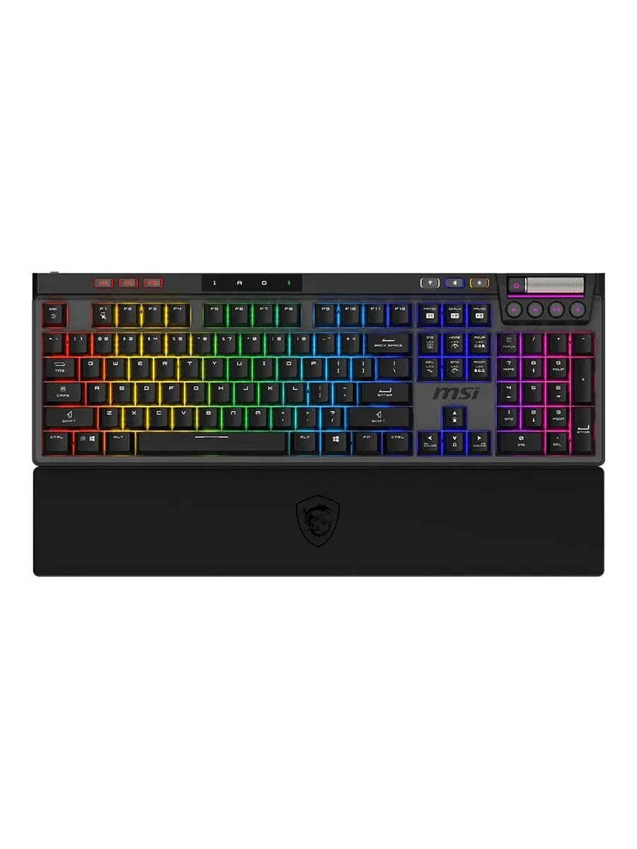 S11-43RU210-CLA / Клавиатура MSI STRIKE Pro W Silent механическая серый/черный USB беспроводная BT/R