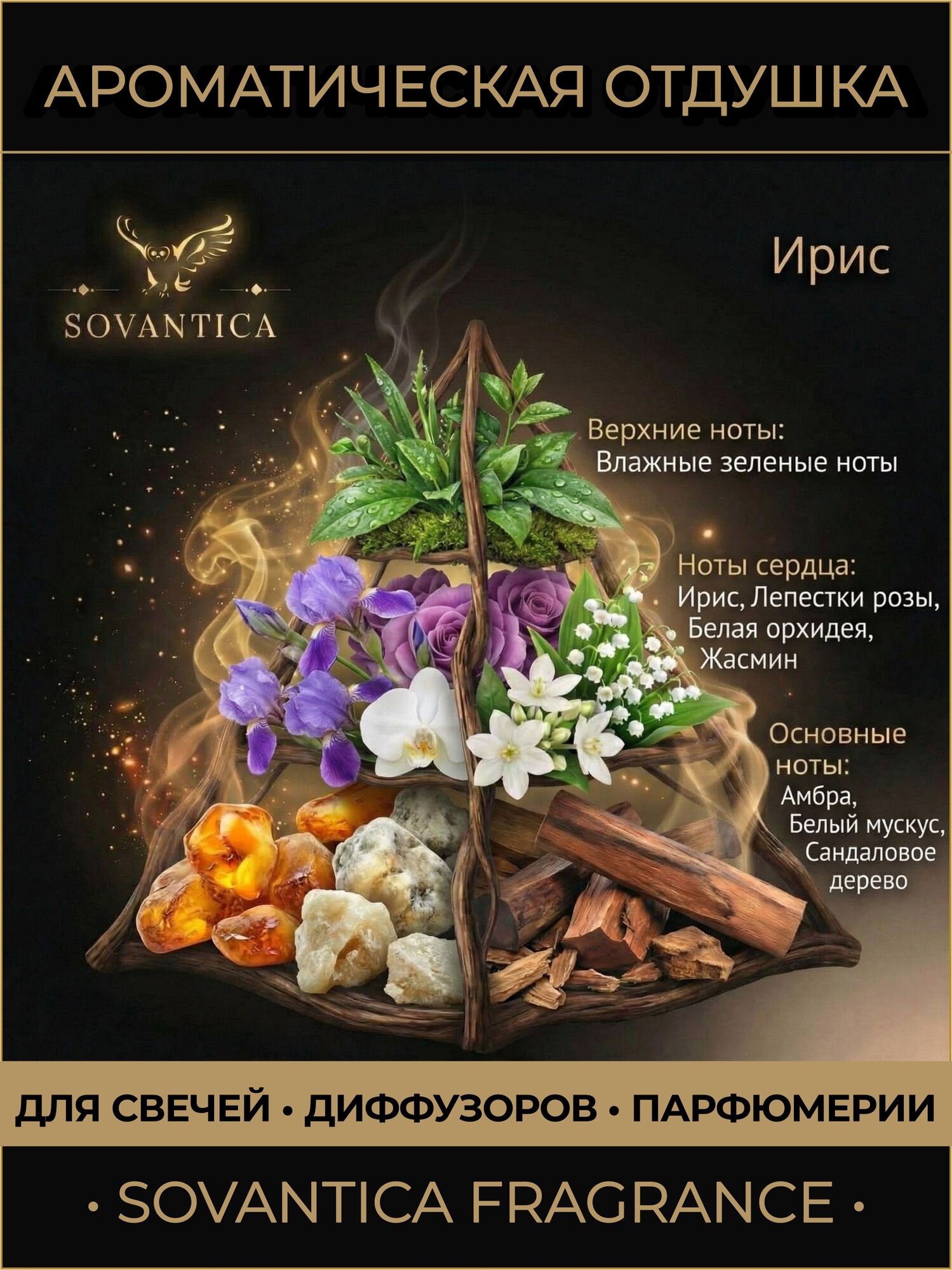 Ароматическая отдушка 50 г Ирис - Ирис (Iris, Iris), Sovantica