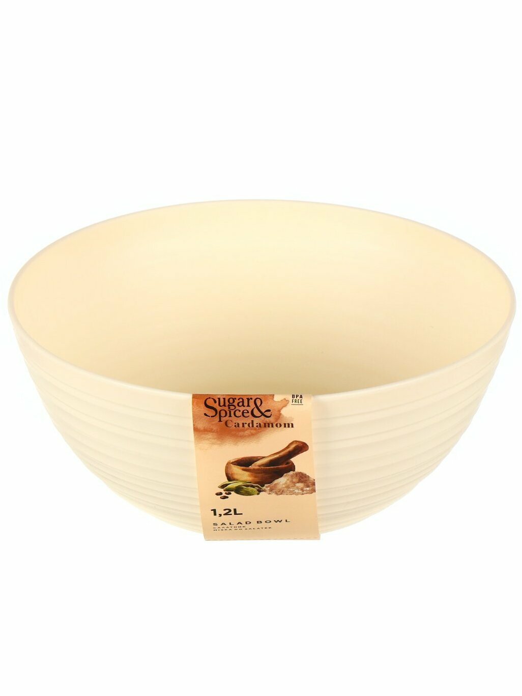 Салатник пластиковый Sugar&Spice Cardamom, круглый, диаметр 18 см, высота 7,5 см