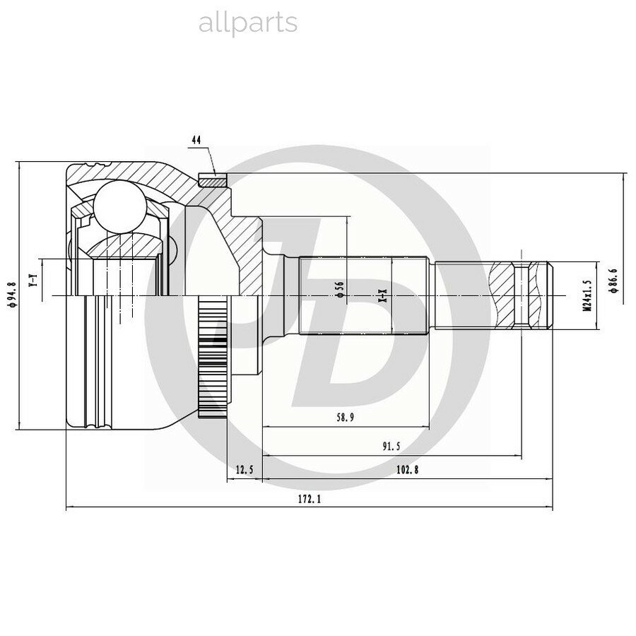 JUST DRIVE JCT0130A ШРУС внешний NI070A44