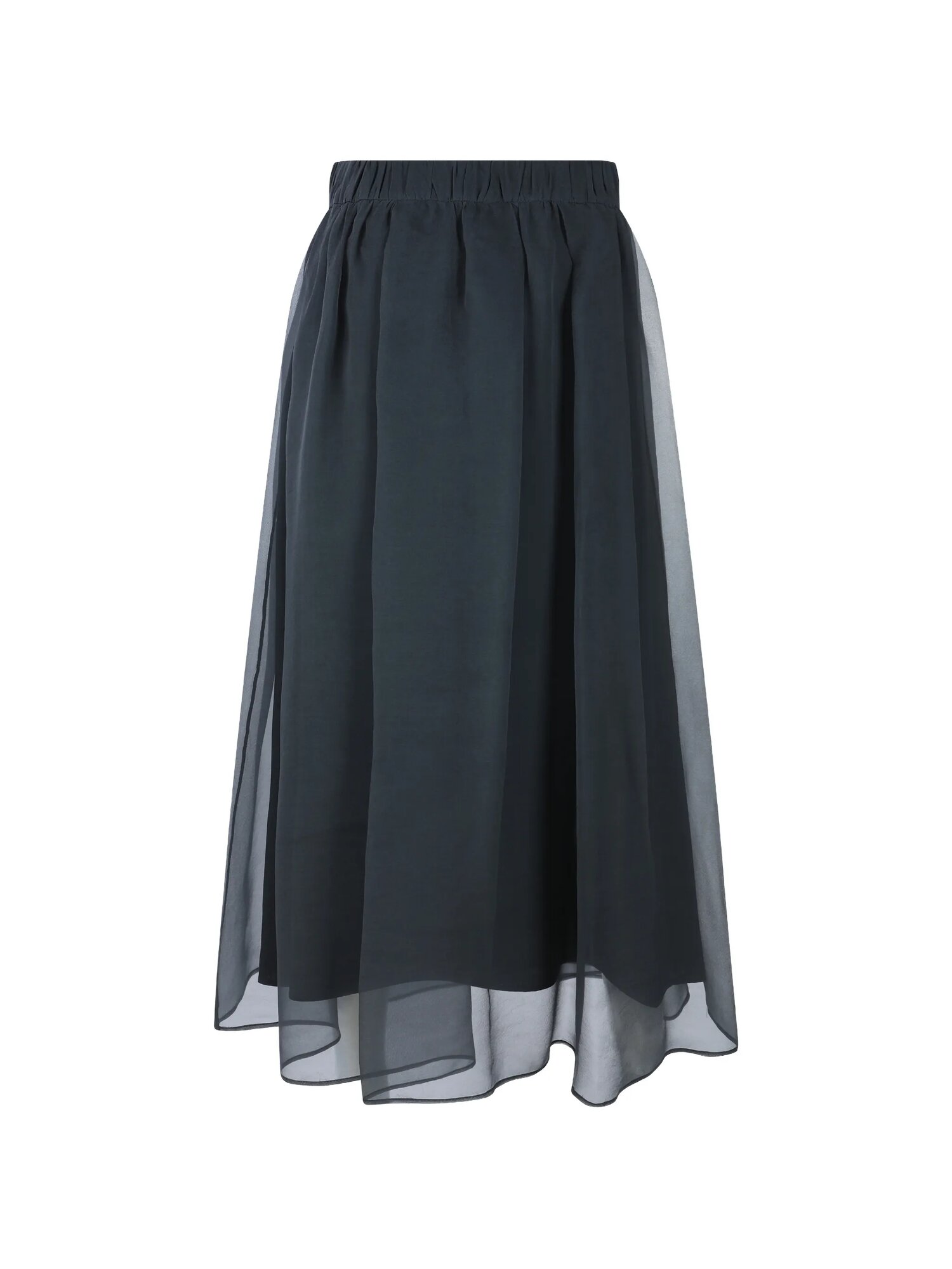 Юбка BRUNELLO CUCINELLI Sheer silk skirt, размер 40 — фото 1