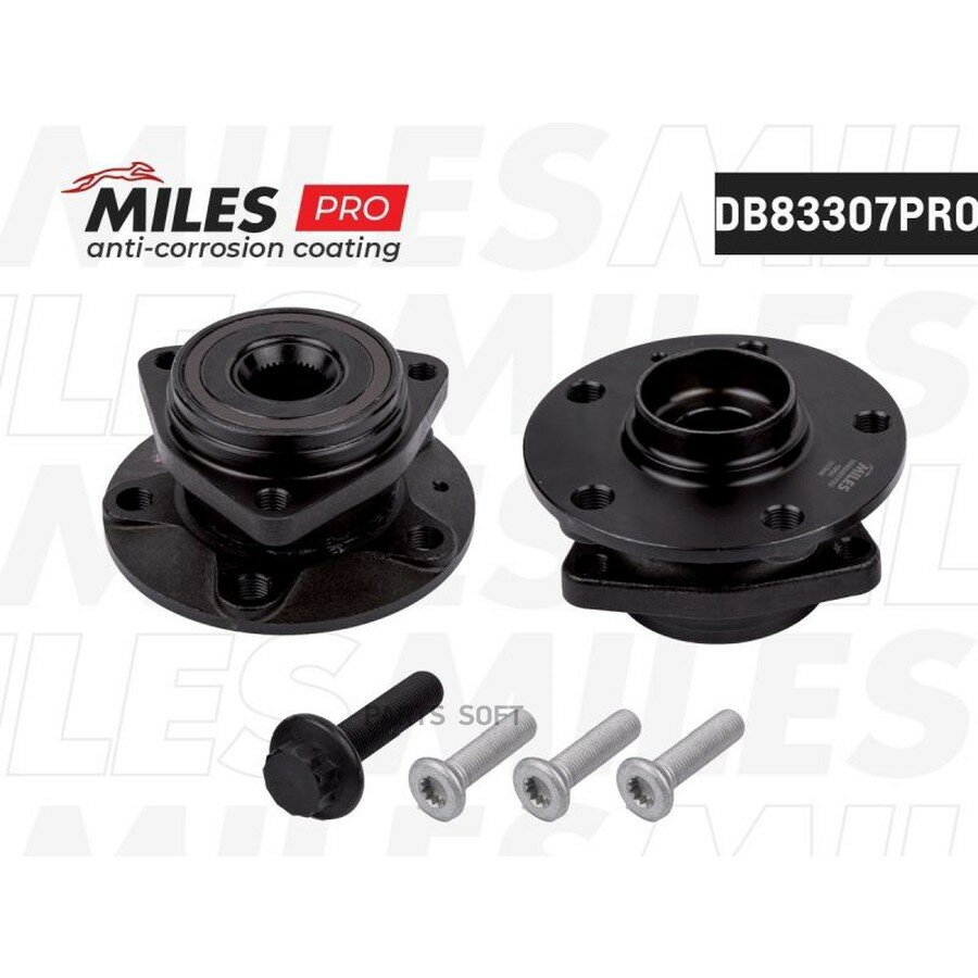 MILES DB83307PRO Ступица с подшипником AUDI A3 III/SKODA OCTAVIA III/VW GOLF VII 12- пер. ABS ()