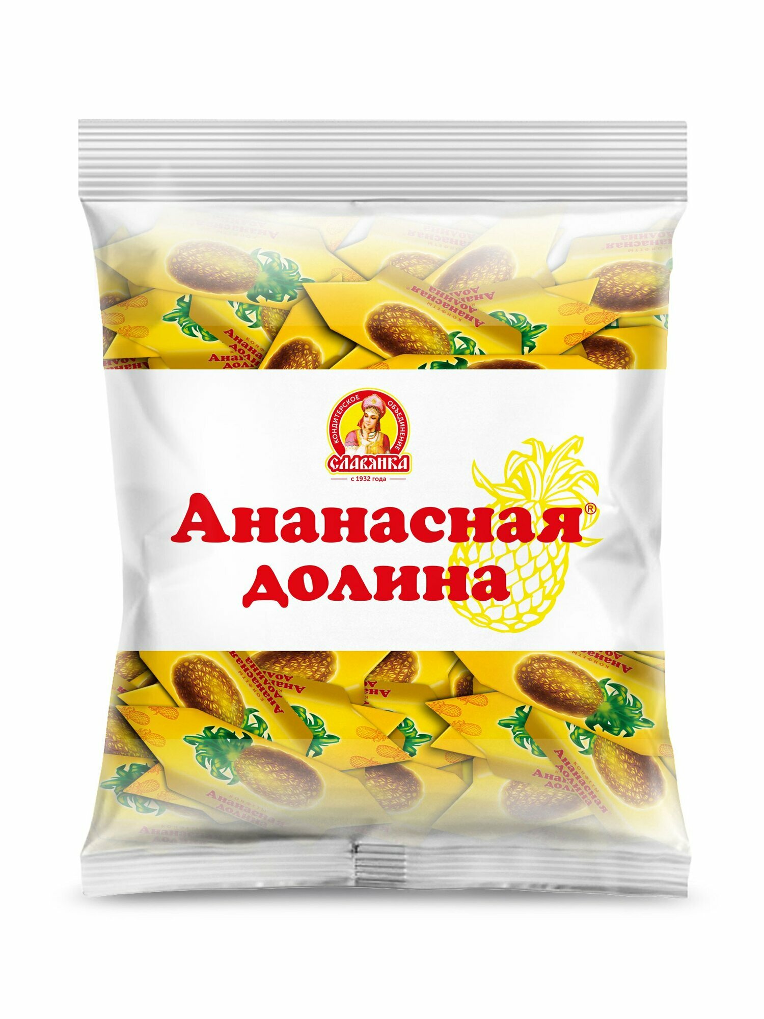 Конфеты Славянка "Ананасная Долина", вафли, пралине, без глазури, 1кг