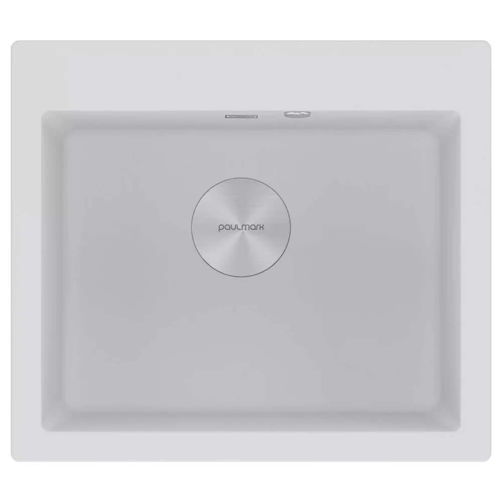 Мойка кухонная Paulmark Kante 60 PM106052-WH 60x52, прямоугольная, мойка для кухни, белая, матовая, российская