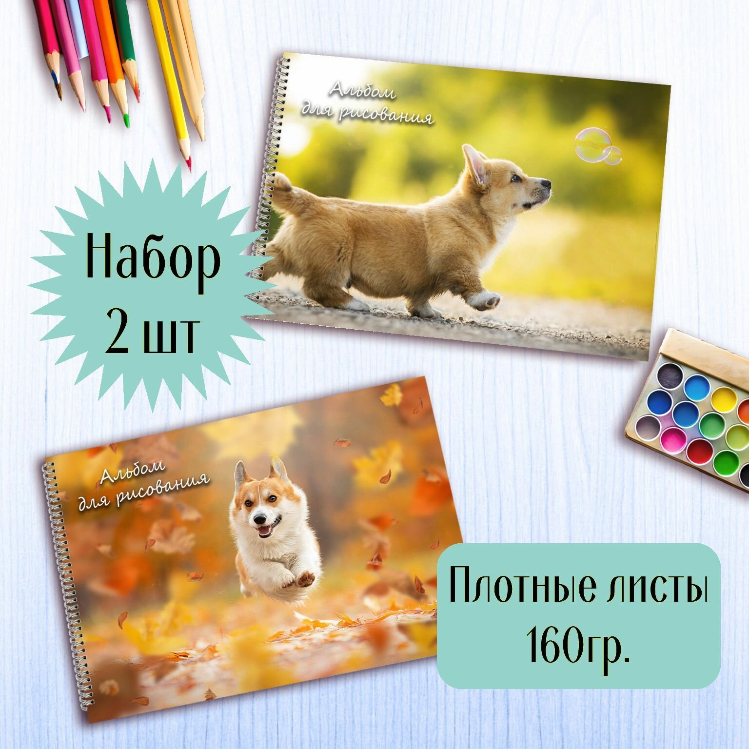 Альбомы для рисования Корги