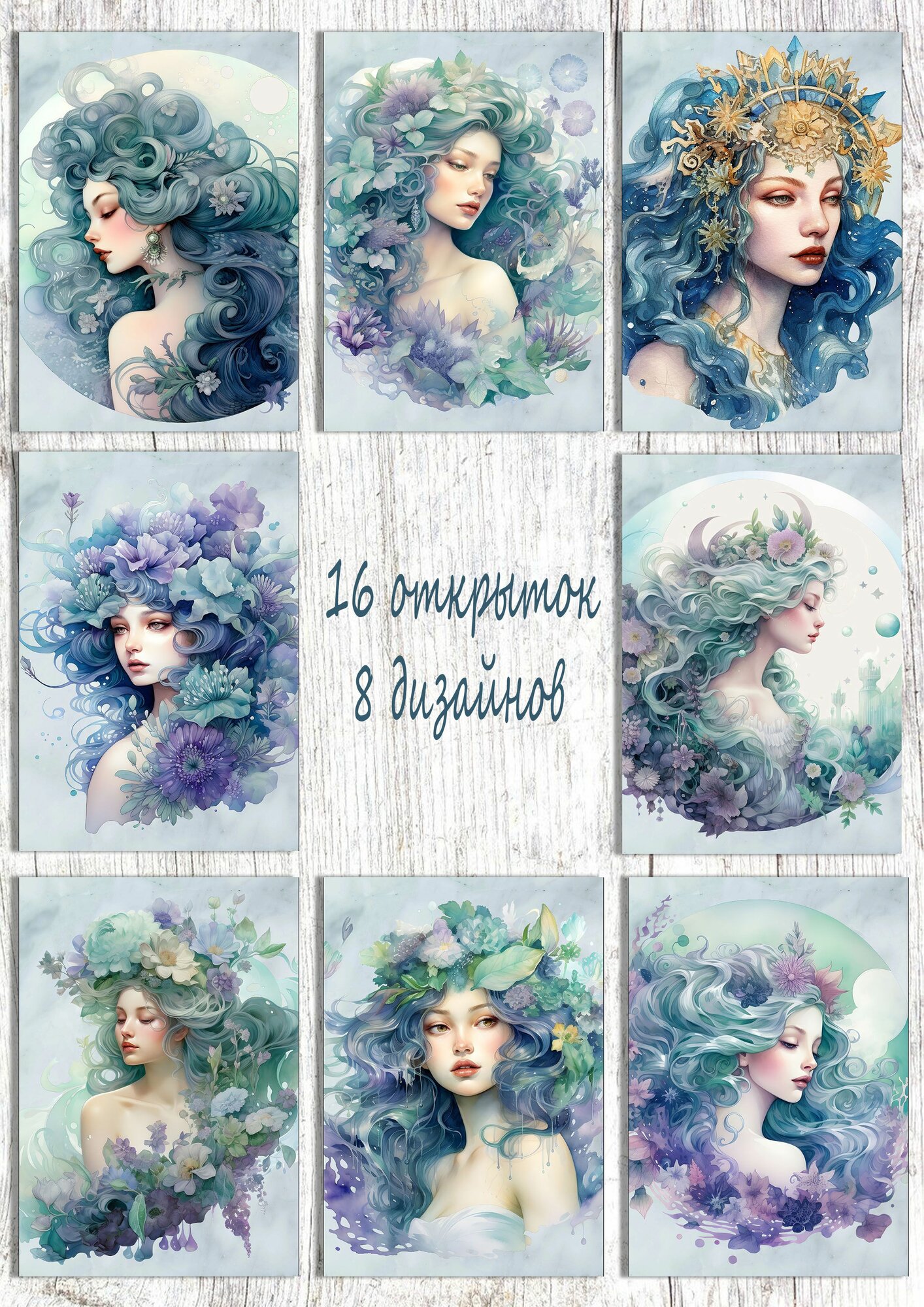Открытки Фея, Фэйри, 16 штук