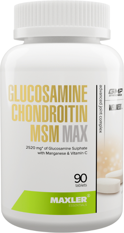 MAXLER Глюкозамин Хондроитин MSM в таблетках Glucosamine-Chondroitin-MSM MAX 100ml