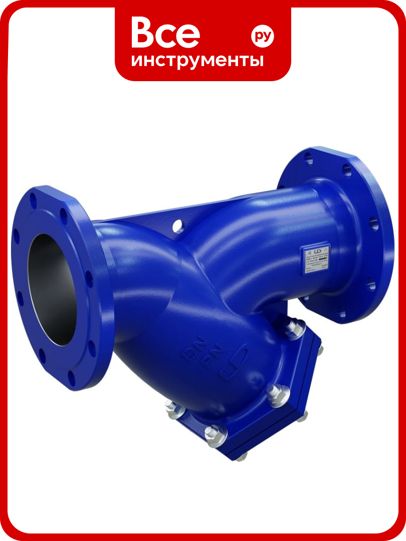 Фильтр сетчатый фланцевый LD ФСФ У-образный чугунный DN 50 PN 16 LD. ФСФ.050.16.2025