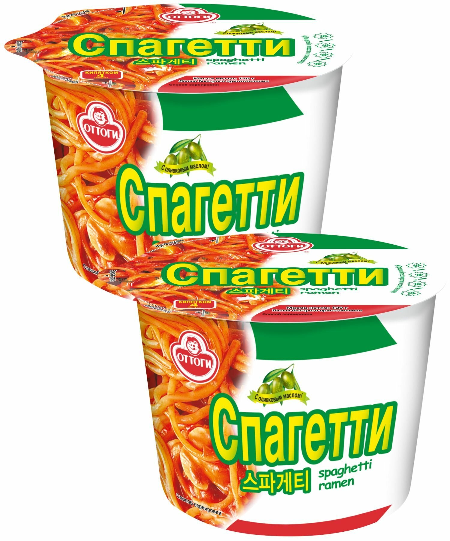 Лапша Spaghetti Ramen Оттоги Спагетти 120 г * 2 шт