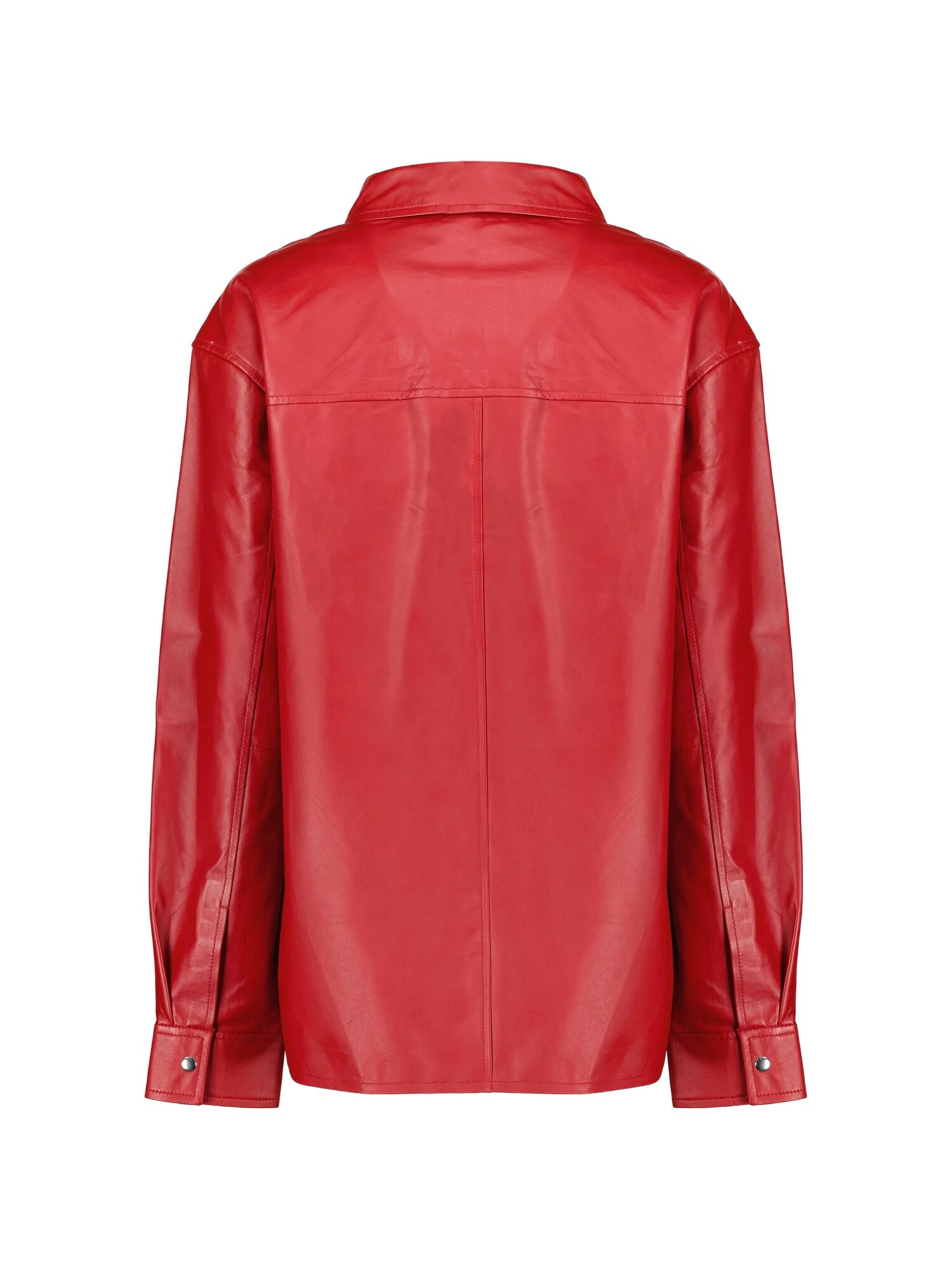 Куртка IRO Leather buttoned jacket, размер 36, Rouge Red — фото 1