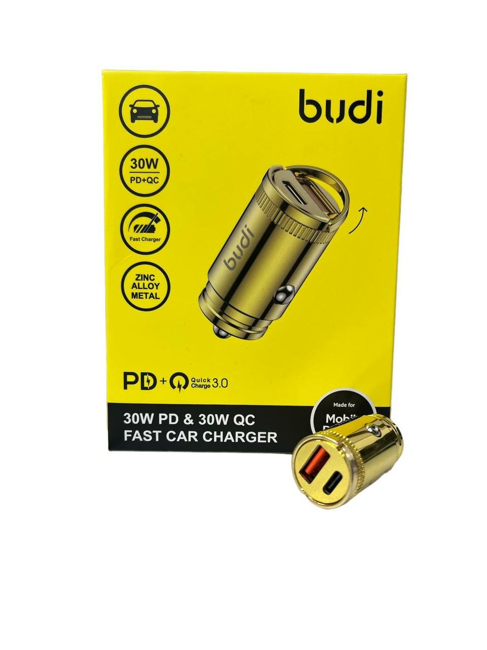 Автомобильное зарядное устройство Budi с быстрой зарядкой CC630G Quick Charge и мощностью 30W