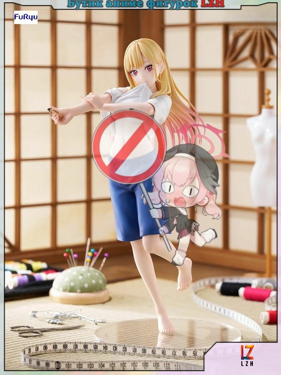 Аниме Фигурка FuRyu TENITOL TALL Эта фарфоровая кукла влюбилась(My Dress-Up Darling) Марин Китагава (Kitagawa Kaiyumu) в sportswear 30cm (LZH)