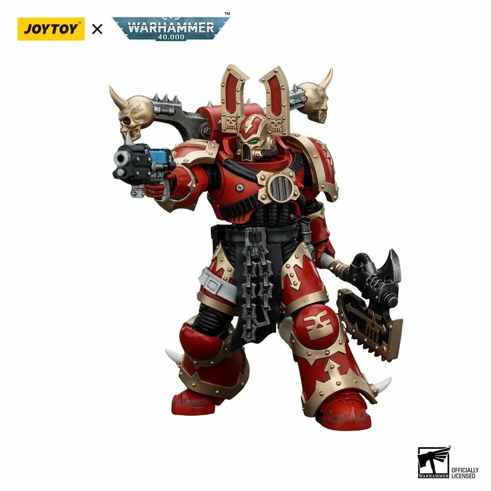 Подвижная фигурка Warhammer 40000 JOYTOY 1/18 World Eaters Khorne Berzerker 3 Подарочные модели