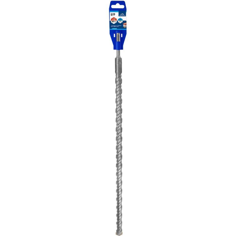 Бур SDS-plus Vertextools 999-22-600 для бетона и кирпича, двухгранный, с хвостовиком, для сверления в строительстве