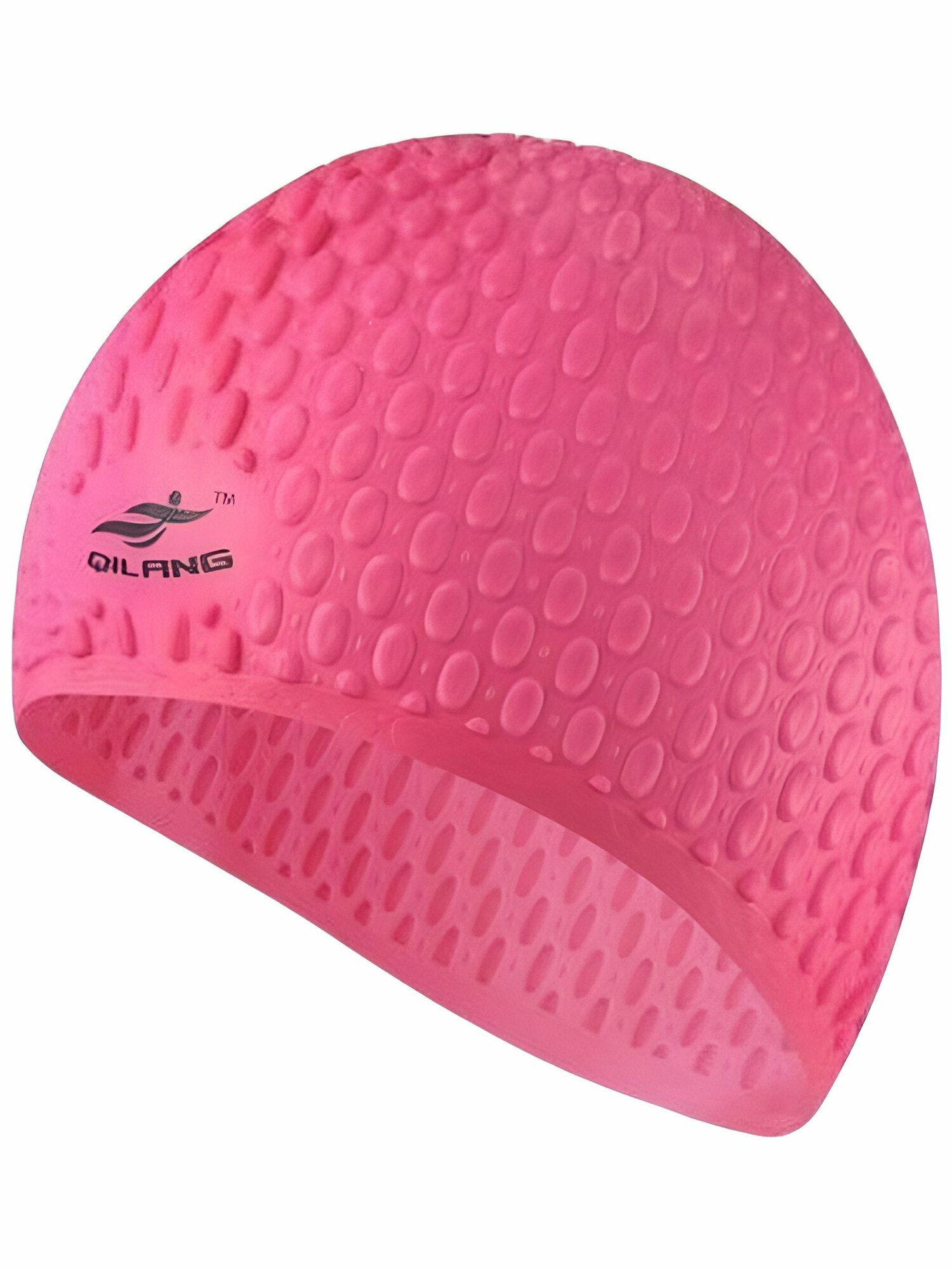 Шапочка для плавания силиконовая Bubble Cap (розовая) E41543