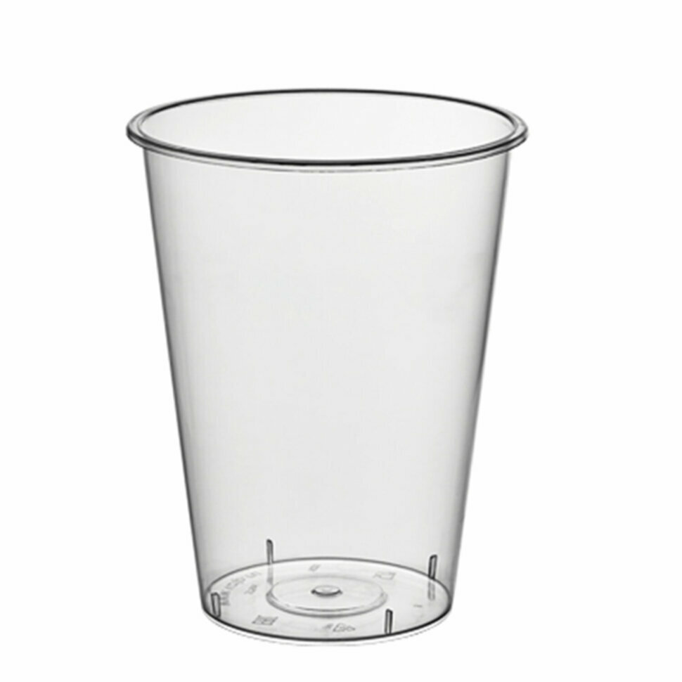 Стакан одноразовый пластиковый, прозрачный, сверхплотный, 375 мл, "Bubble Cup", взлп, 1020ГП, 500 штук, 609243