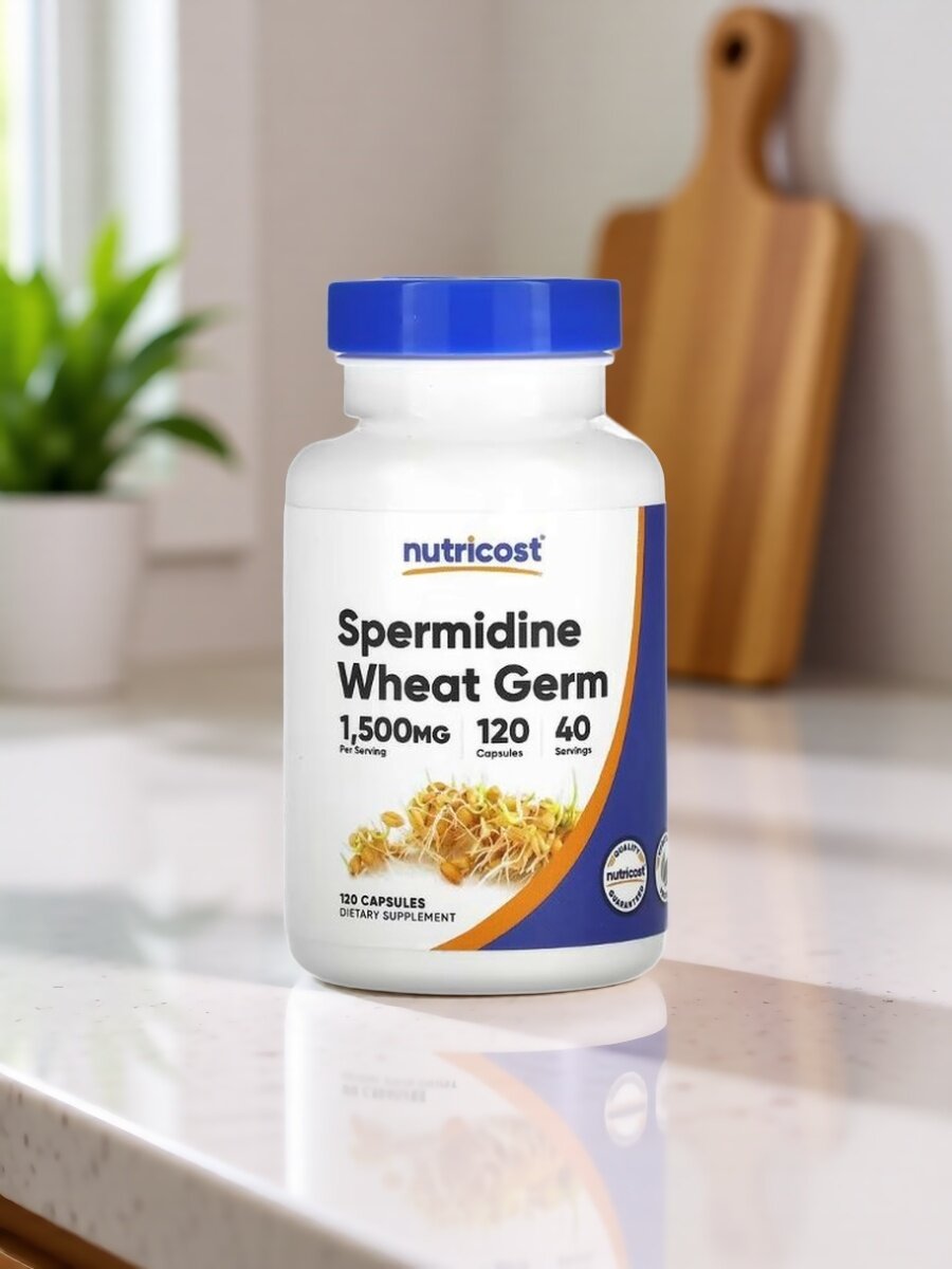 Nutricost, спермидин из зародышей пшеницы, 120 капсул