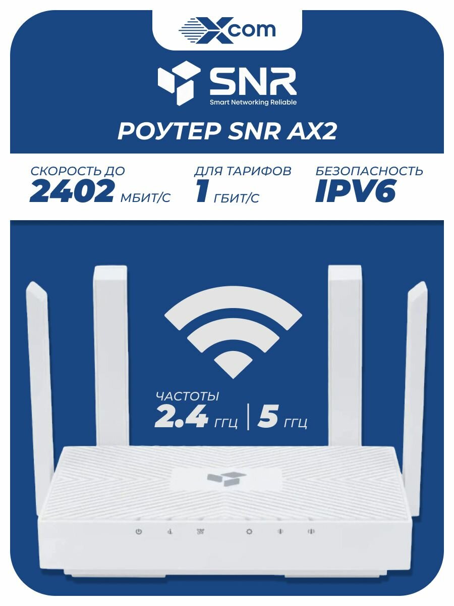 Роутер WI-FI для дома SNR AX2 SNR-RT622-G41
