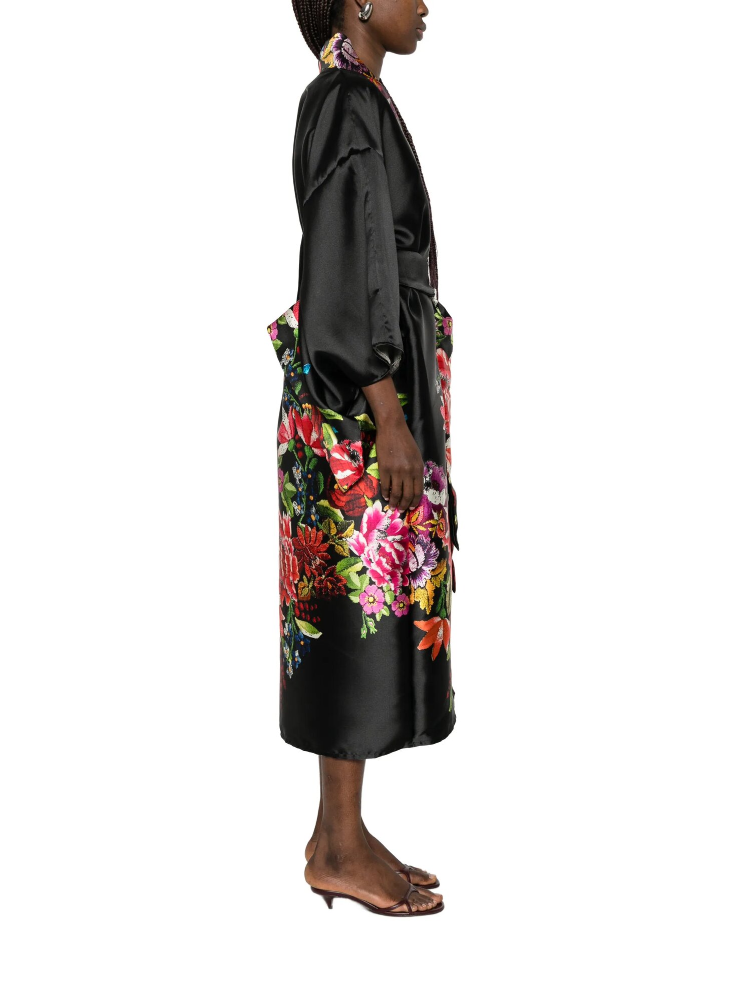 Накидка DOLCI FOLLIE Floral silk kimono, размер OneSize — фото 1
