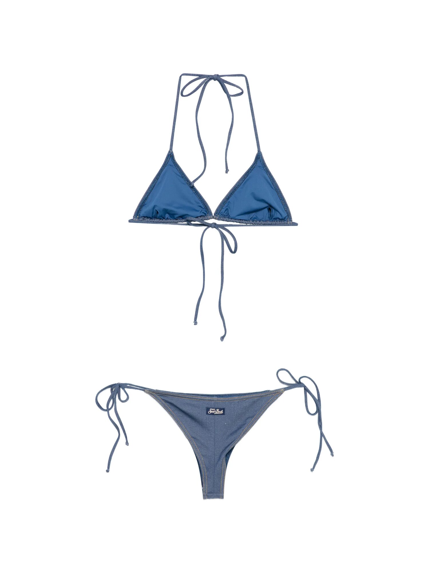 Купальник MC2 Saint Barth Denim-effect triangle bikini, размер 44 — фото 1