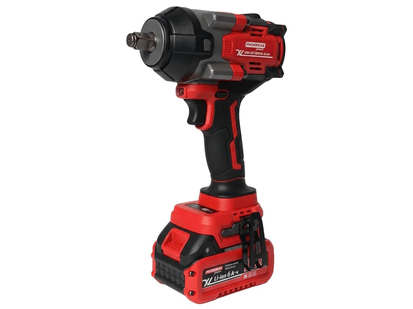 Ударный аккумуляторный гайковерт Prokress Power DIW-20/1200-6 BL XLine (20 В, 6 А·ч, 2 АКБ, 1200 Н·м)