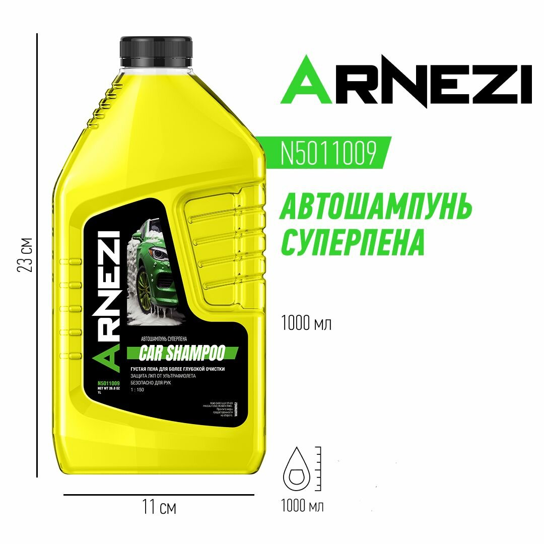 Автошампунь суперпена 1000мл ARNEZI N5011009