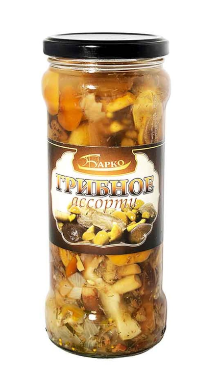 Грибное ассорти маринованное Барко, 580 мл