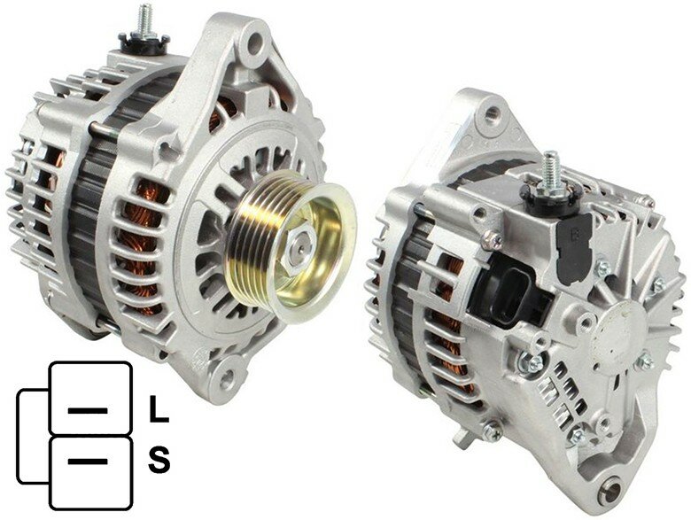 Генератор SAT ST-85-0042 Nissan AD Y11/AVENIR W11/BLUEBIRD SYLPHY G10/SUNNY B15 98- QG15DE/QG16DE/QG18DE 12V 80A