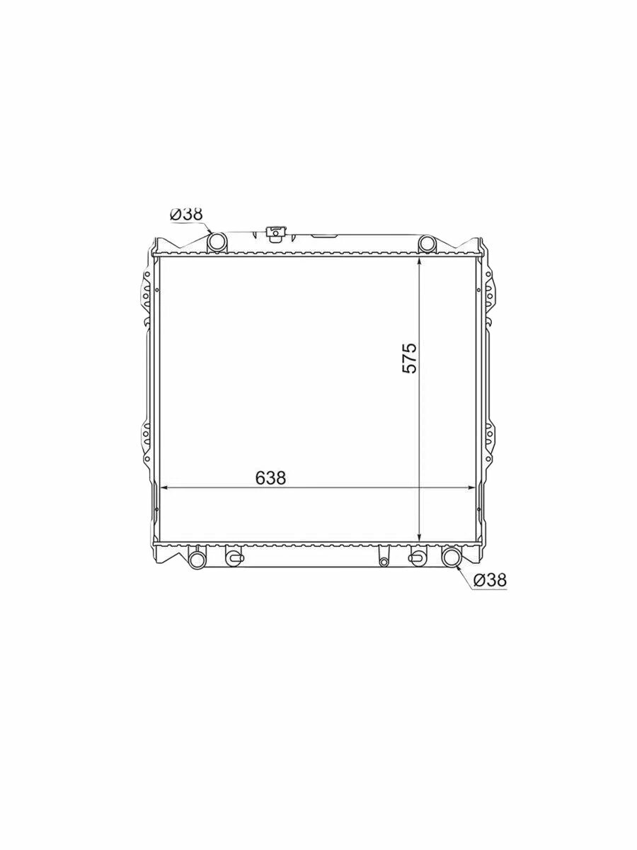Радиатор SAT TY0008-J95D-3R Toyota Land Cruiser Prado J90 96-02 / 4Runner 95-02