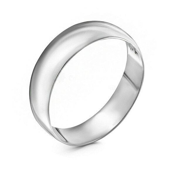 Кольцо обручальное, серебро, 925 проба, родирование