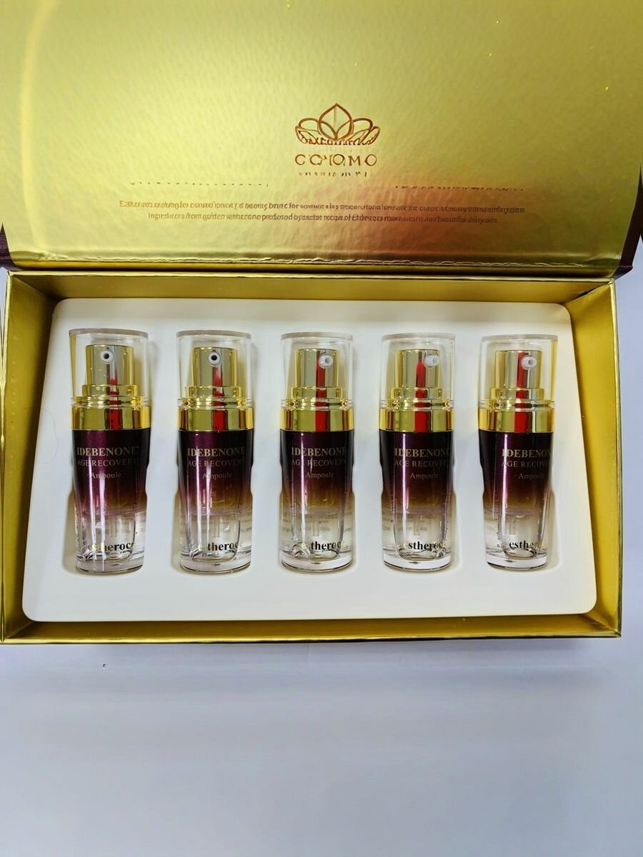 Deoproce Сыворотка для лица антивозрастная увлажняющая Estheroce Idebenone age recovery ampoule набор 10мл/5шт, Корея