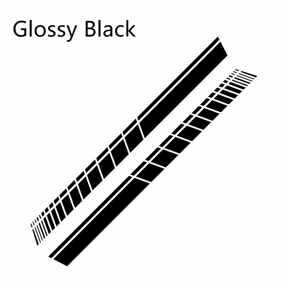 Виниловые наклейки на дверь автомобиля, Glossy Black, 2 шт.