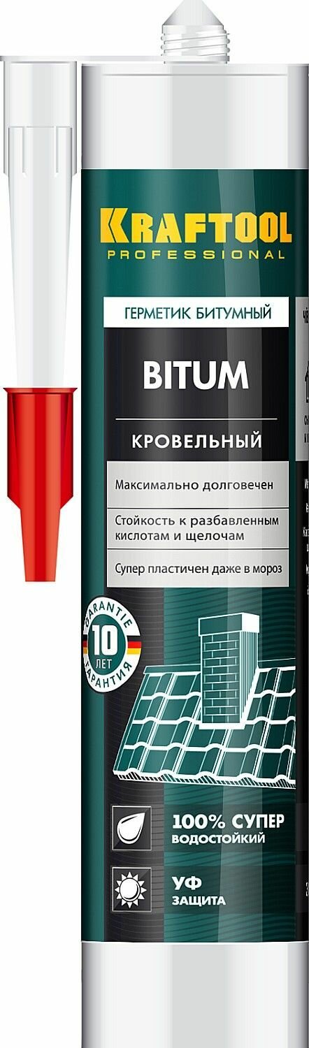 Герметик битумный KRAFTOOL Bitum 300 мл черный