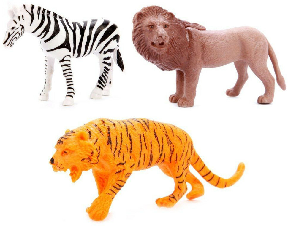 Набор диких животых Jungle animal, 8см, 3шт. (арт. 631480)