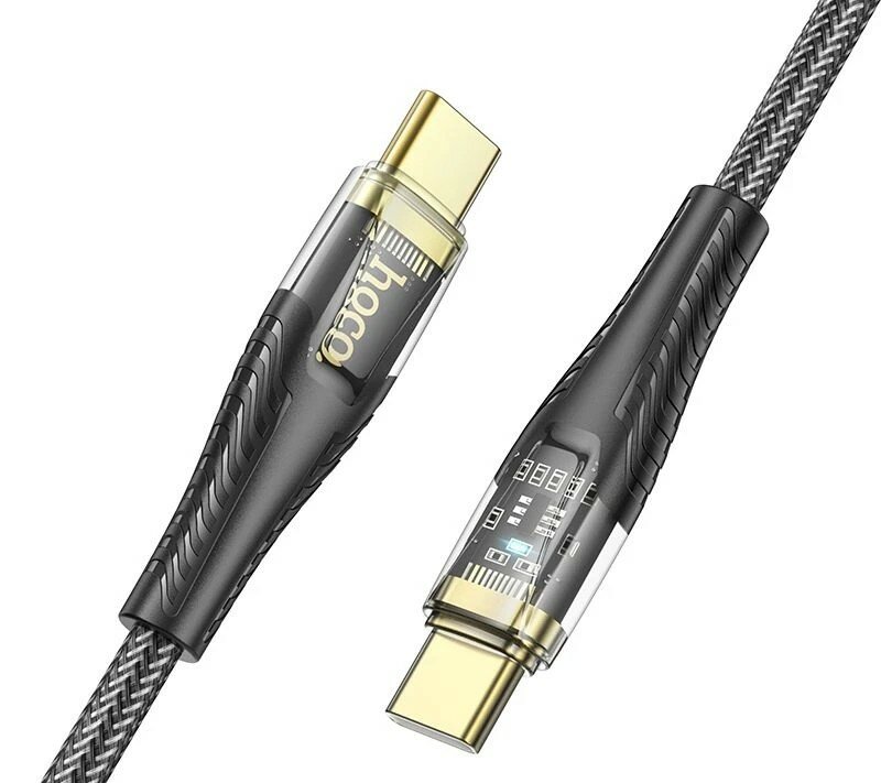 Кабель Hoco USB Type-C - USB Type-C черный 1.2 м 60w — фото 1