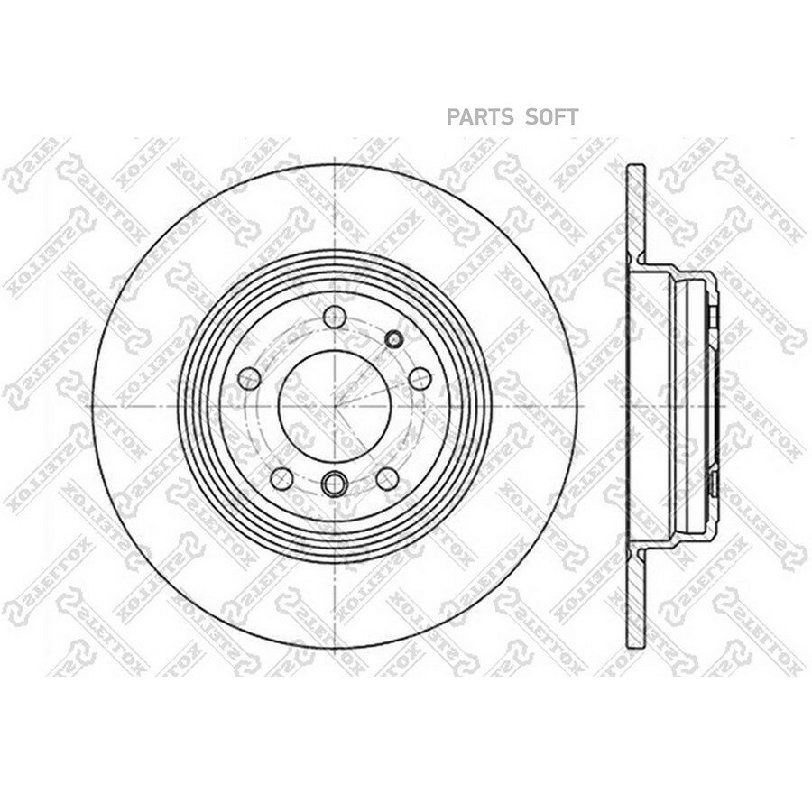 Диск тормозной задний BMW E38/E31 2.8-5.0 M51-M62/M70/M73 89> от официального дистрибьютора, STELLOX, артикул 60201533SX