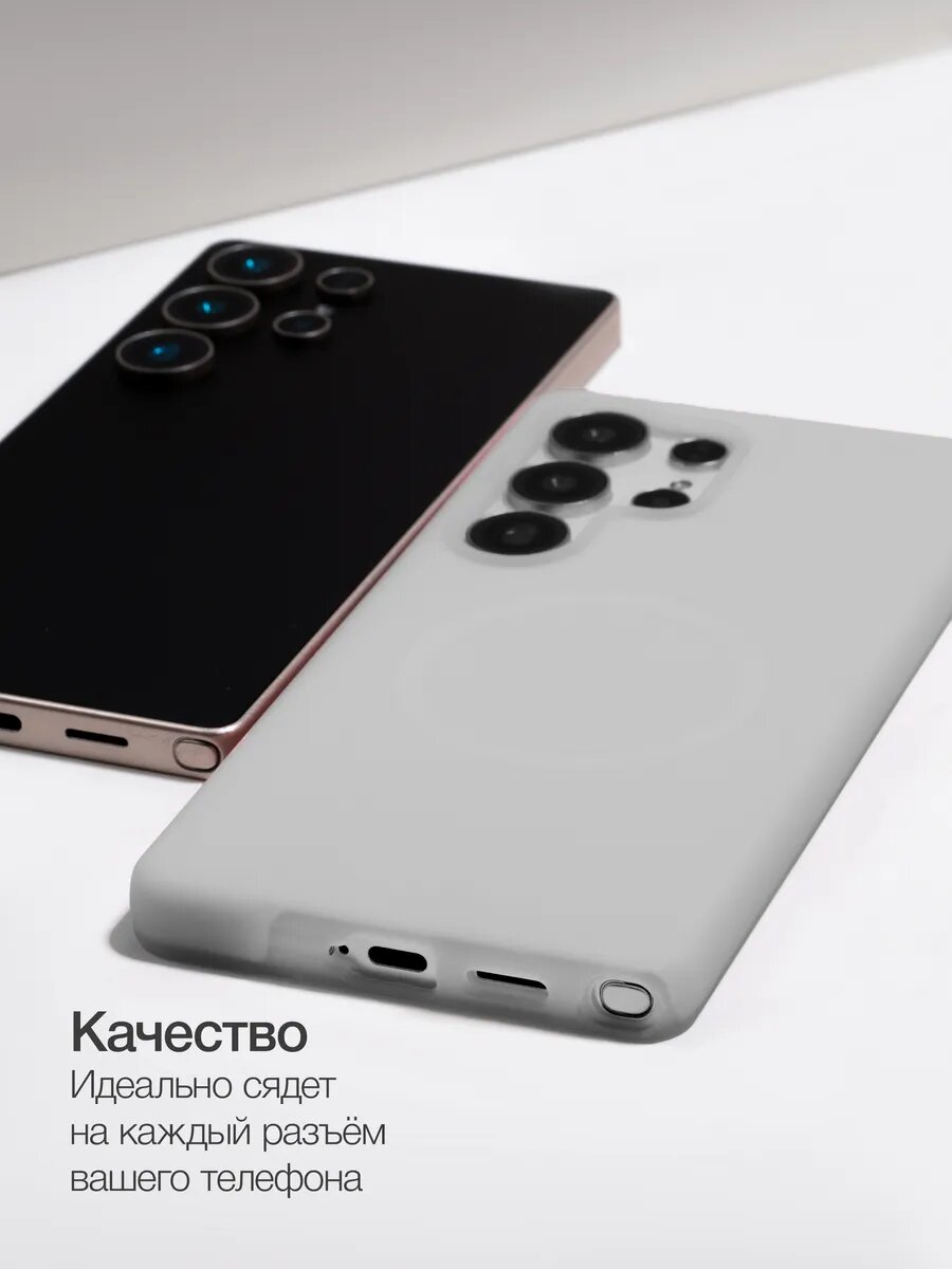 Чехол О'кейси, для Honor Magic 7 Pro, матовая поверхность, серый — фото 1