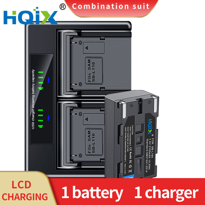 HQIX для Samsung VP-L4000 L500 L520 L530 L550 L600 L610 L630 L650 L700 L710 L750 L770 L800 камера SB-L160 Двойное зарядное устройство Аккумулятор