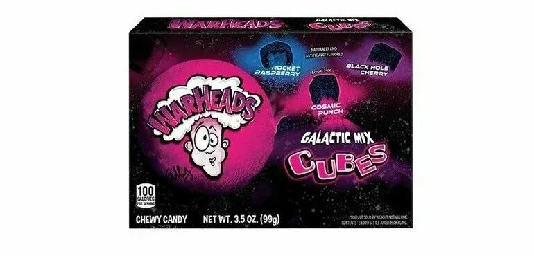 Жевательные конфеты Warheads Chewy Cubes Galactic Mix, 99 г